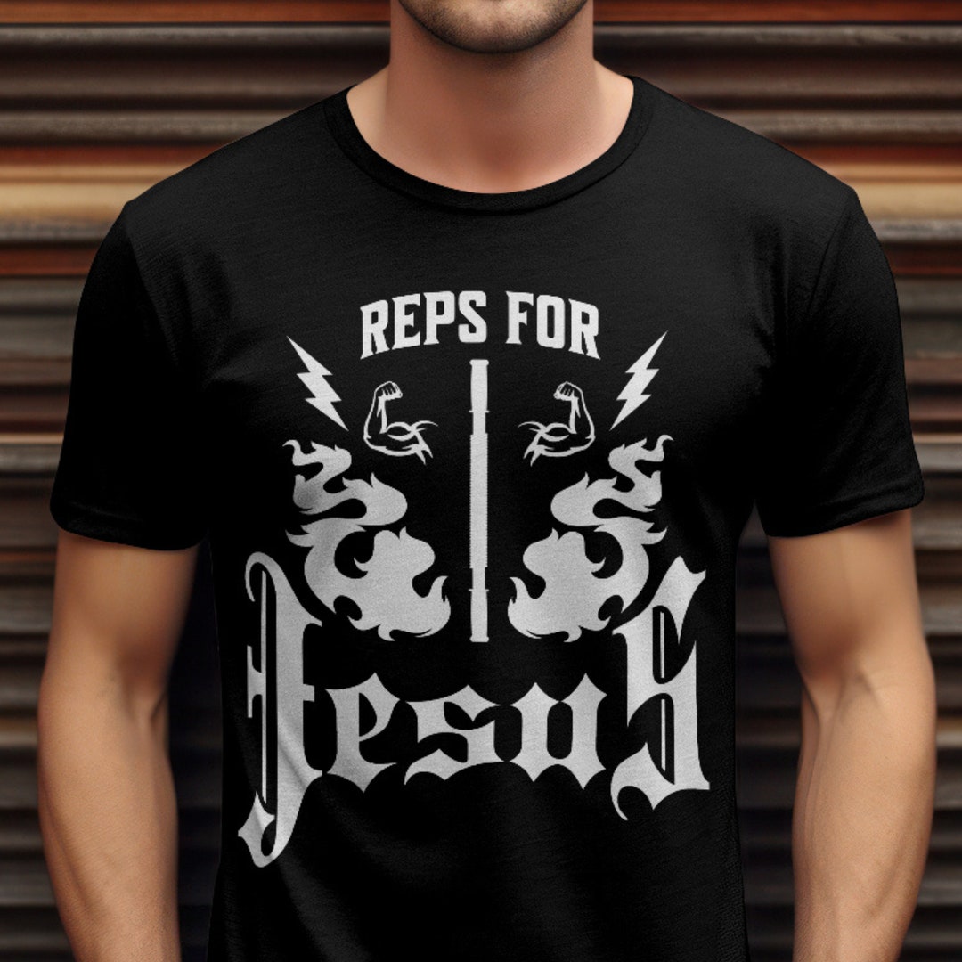 Reps for Jesus PNG Funny Gym Workout Humor Bodybuilding Saying Design ...