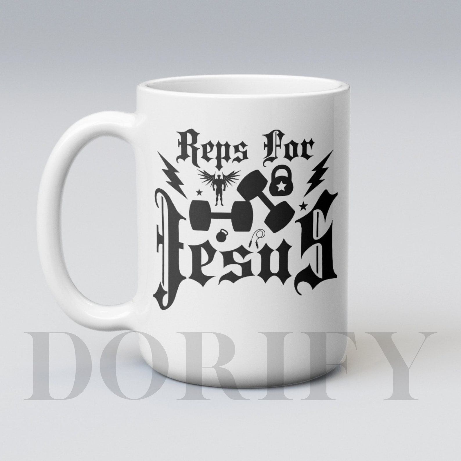 Reps for Jesus PNG and SVG Funny Gym Humor Weightlifting Saying Design ...