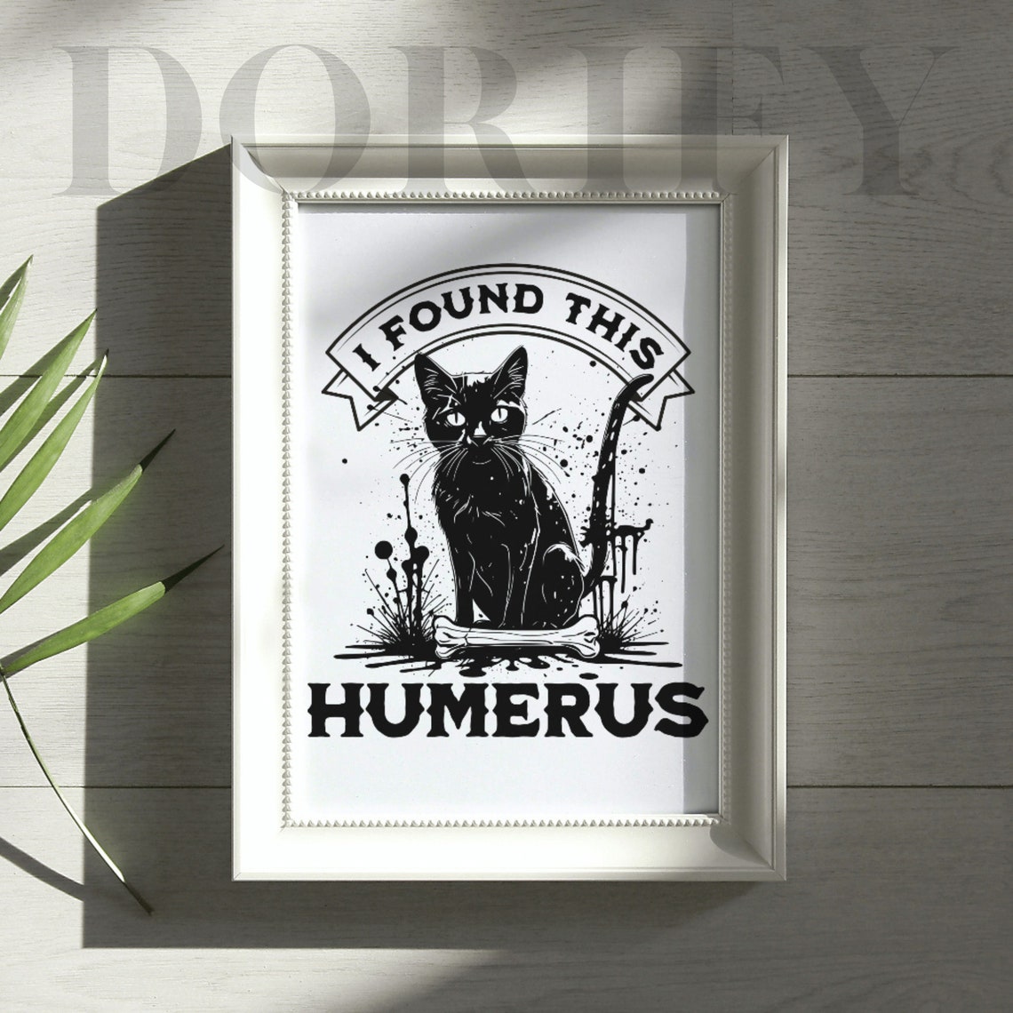 I Found This Humerus PNG Black Cat With Human Bone Humorous Funny ...