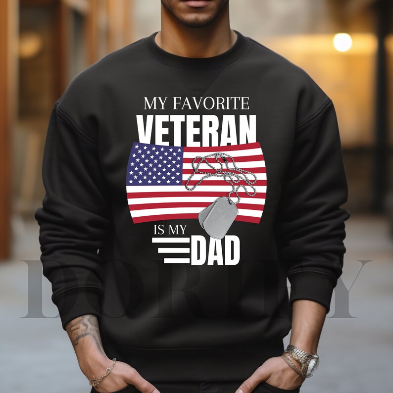 My Favorite Veteran is My Dad PNG: USA Flag Design (digital Download ...