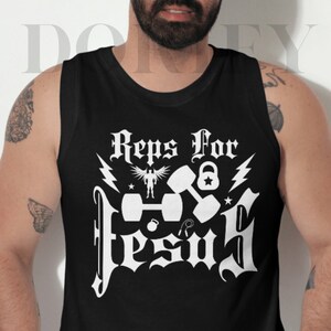 Reps for Jesus PNG and SVG Funny Gym Humor Weightlifting Saying Design ...