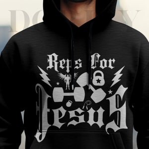 Reps for Jesus PNG and SVG Funny Gym Humor Weightlifting Saying Design ...