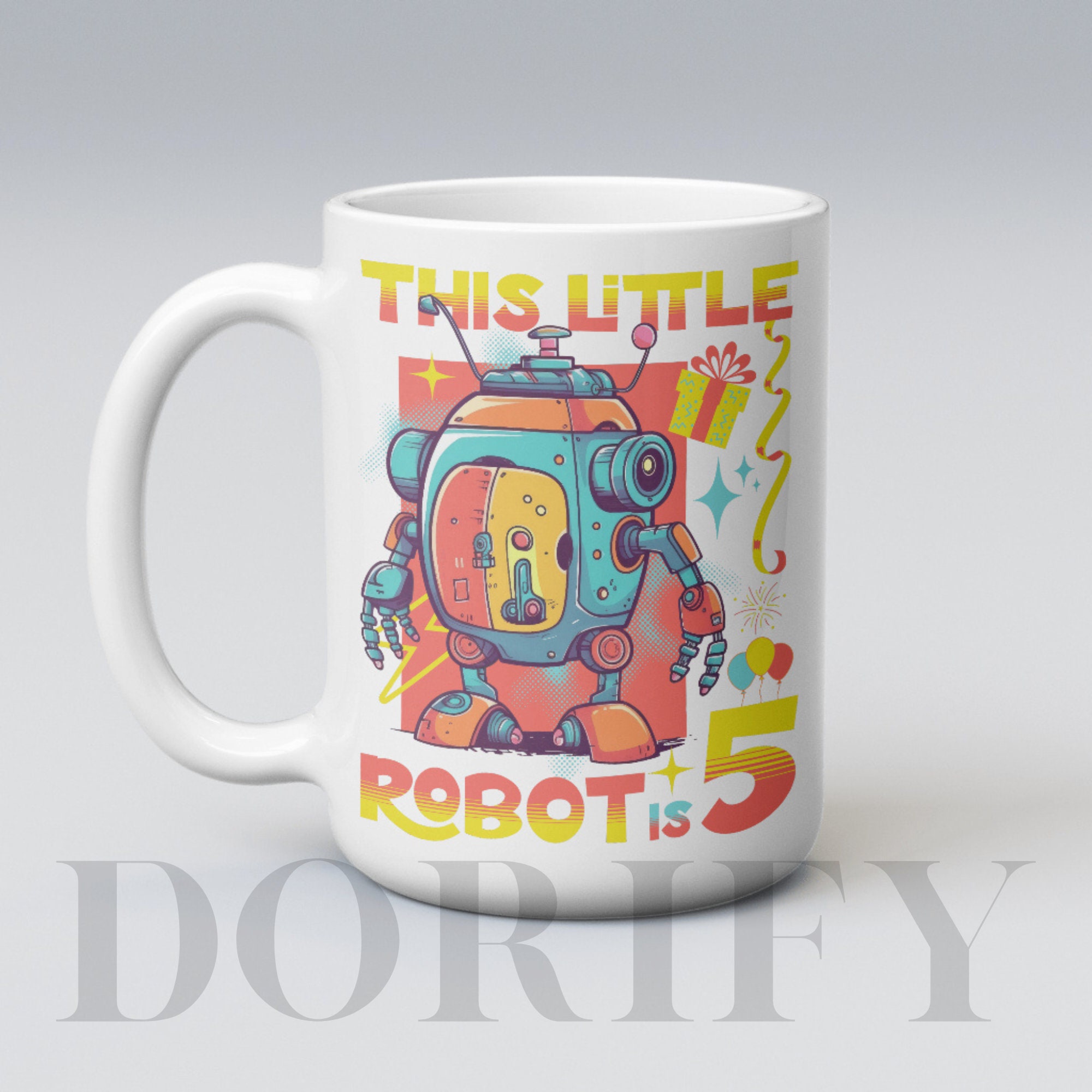 This Little Robot is 5 PNG Instant Download Digital File Transparent ...