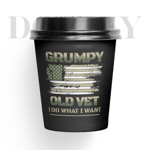 Funny Grumpy Old Vet PNG Design: Humorous Veteran Saying (digital ...