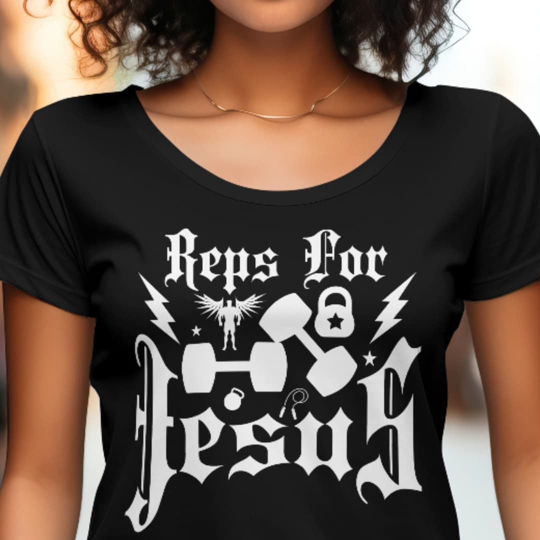 Reps for Jesus PNG and SVG Funny Gym Humor Weightlifting Saying Design ...
