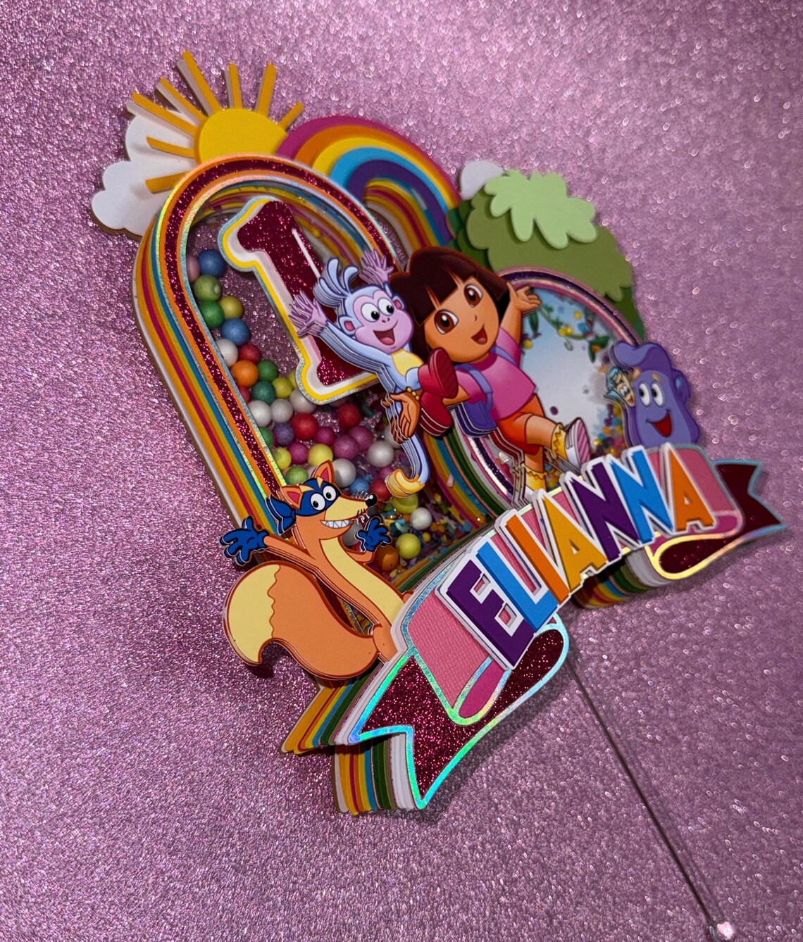 Dora Cake Topper Shaker, Birthday Party Decor, Birthday Favors - Etsy