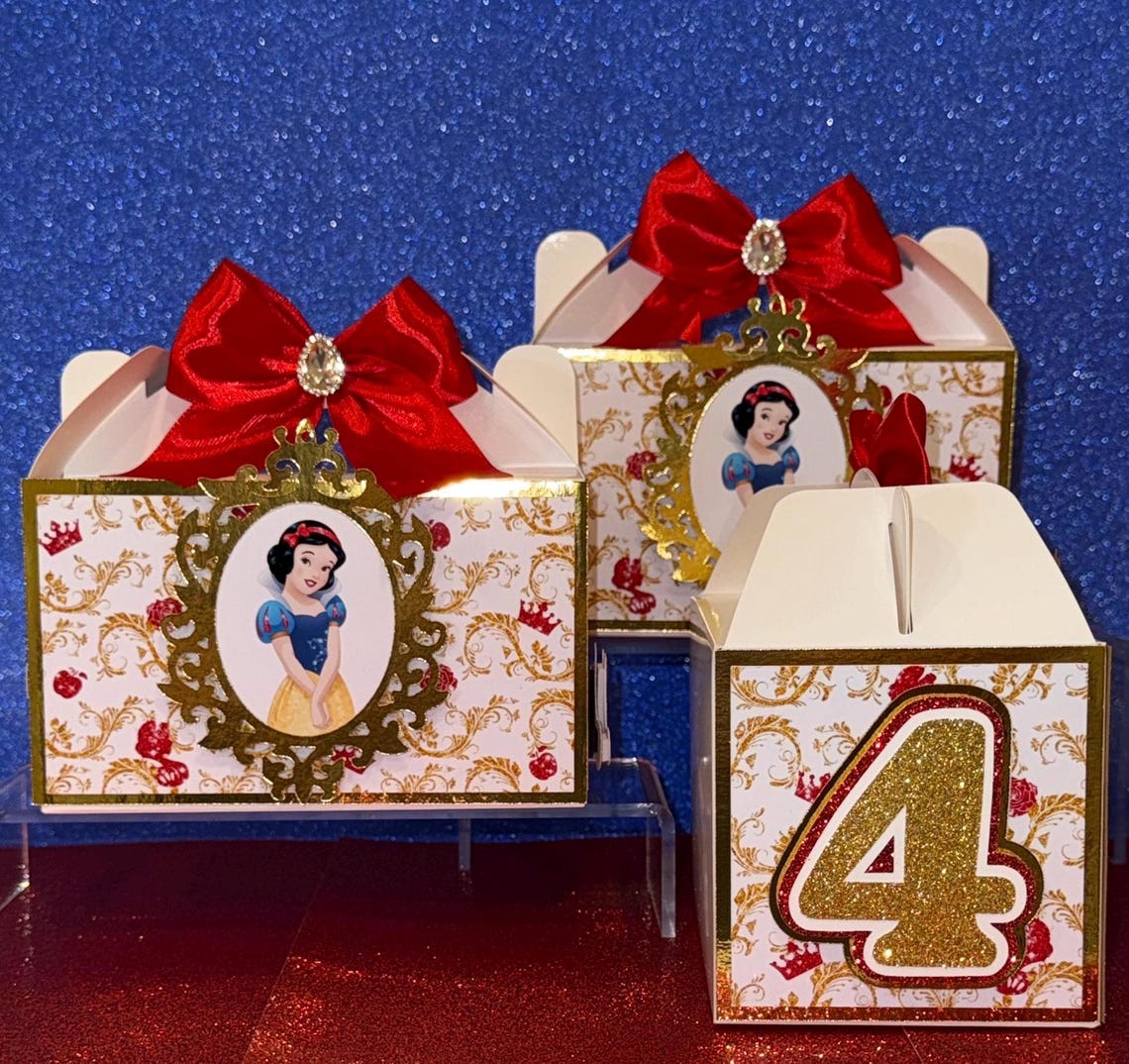 Snow White Favor Boxes: Gable Candy Boxes, Blanca Nieves - Etsy