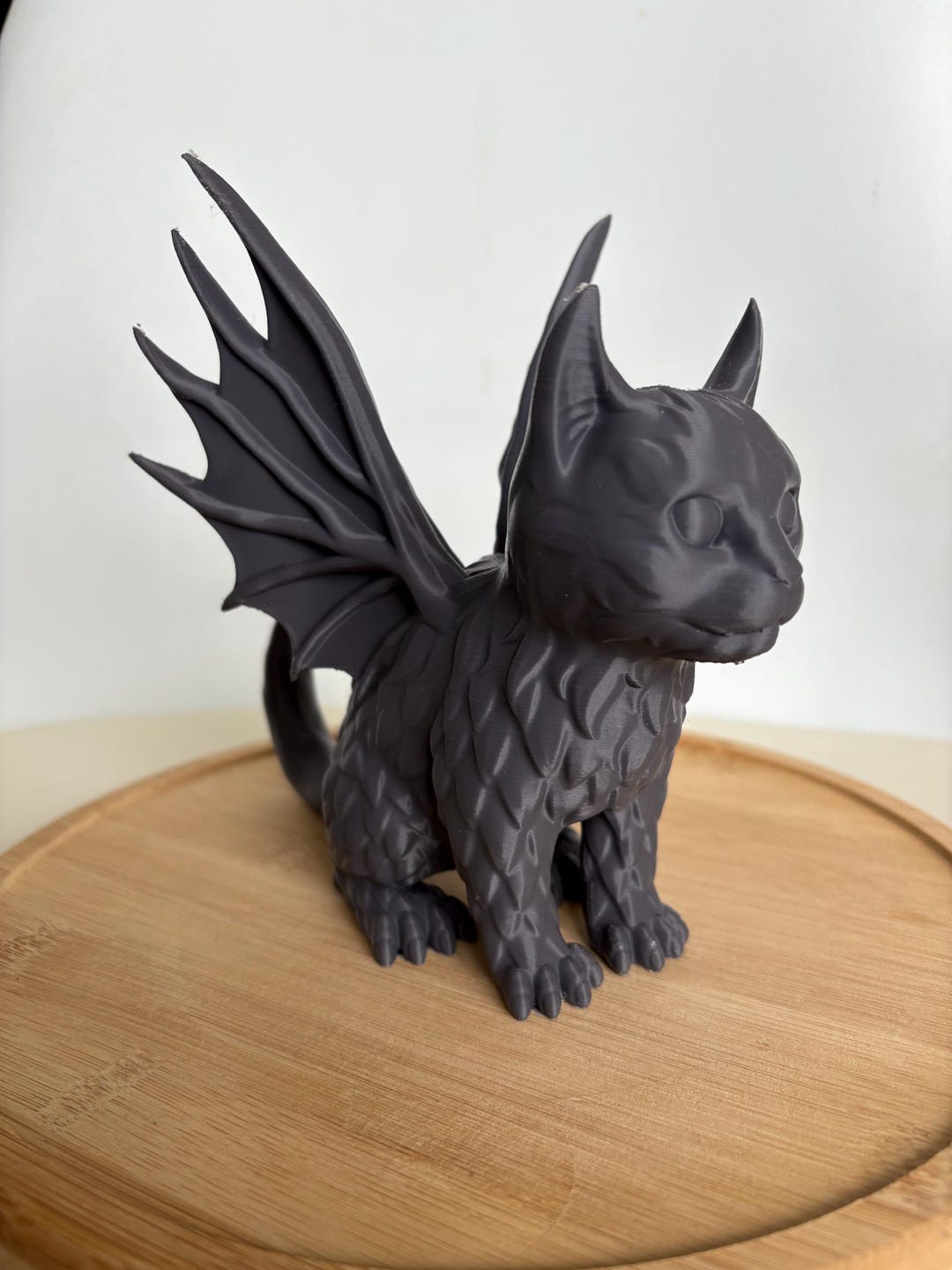 Mythical Cat With Wings – Fantasy Home Décor, Winged Cat Sculpture ...