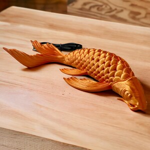Handmade Koi Fish LED Lamp – 3D Printed Night Light, Unique Home Décor ...