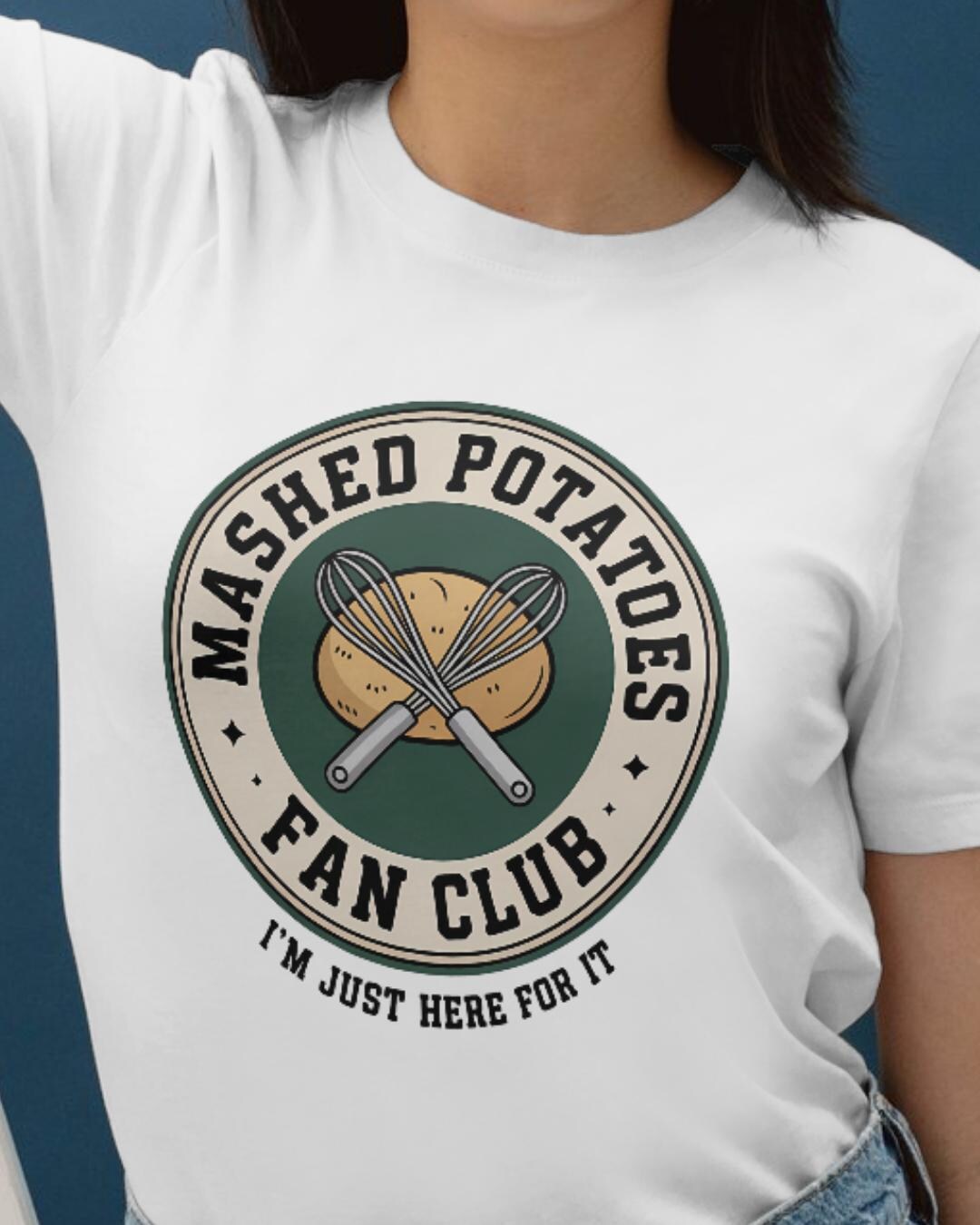 Funny Mashed Potatoes Fan Club Shirt - Thanksgiving Graphic Tee - Etsy