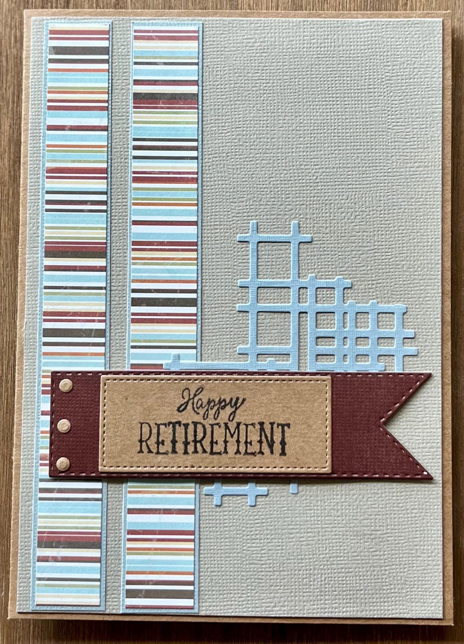 Retirement Card Masculine , Handmade, A6 (5x7”) - Etsy