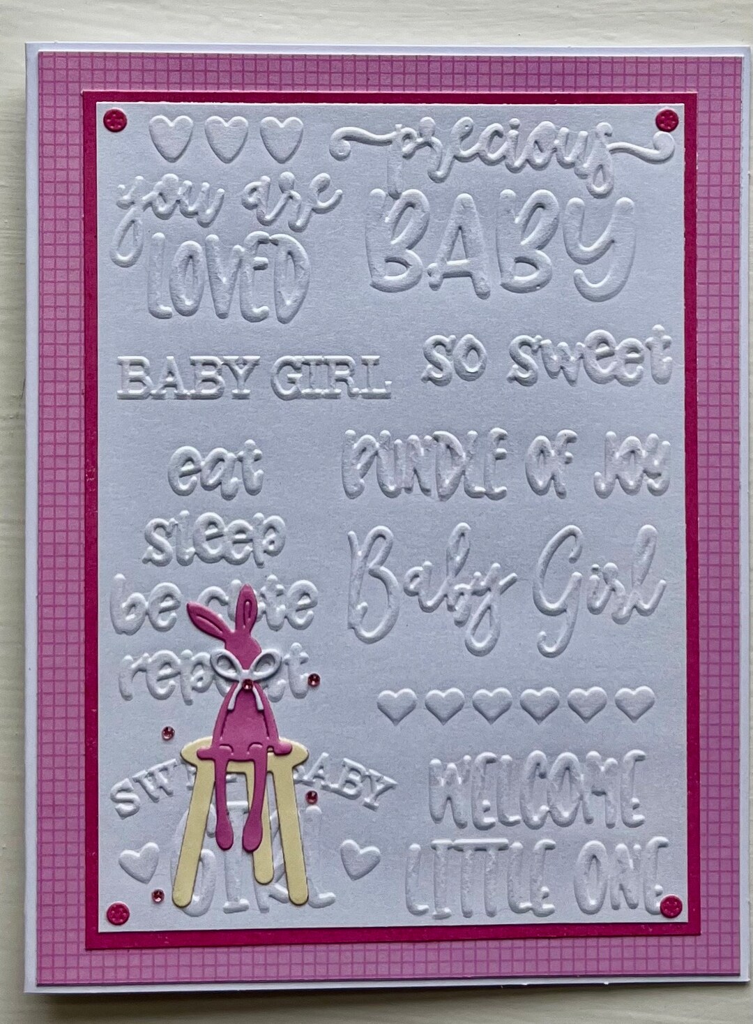 Baby Girl Greeting Card - Handmade A6 Size (5x6.5”)free SHIP - Etsy