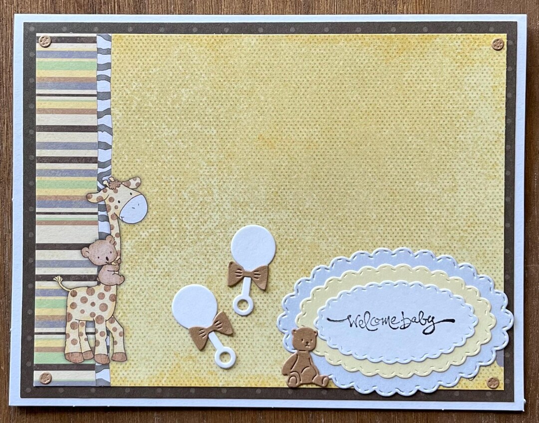 Baby Boy Greeting Card Handmade A6 Size 5x6.5 - Etsy