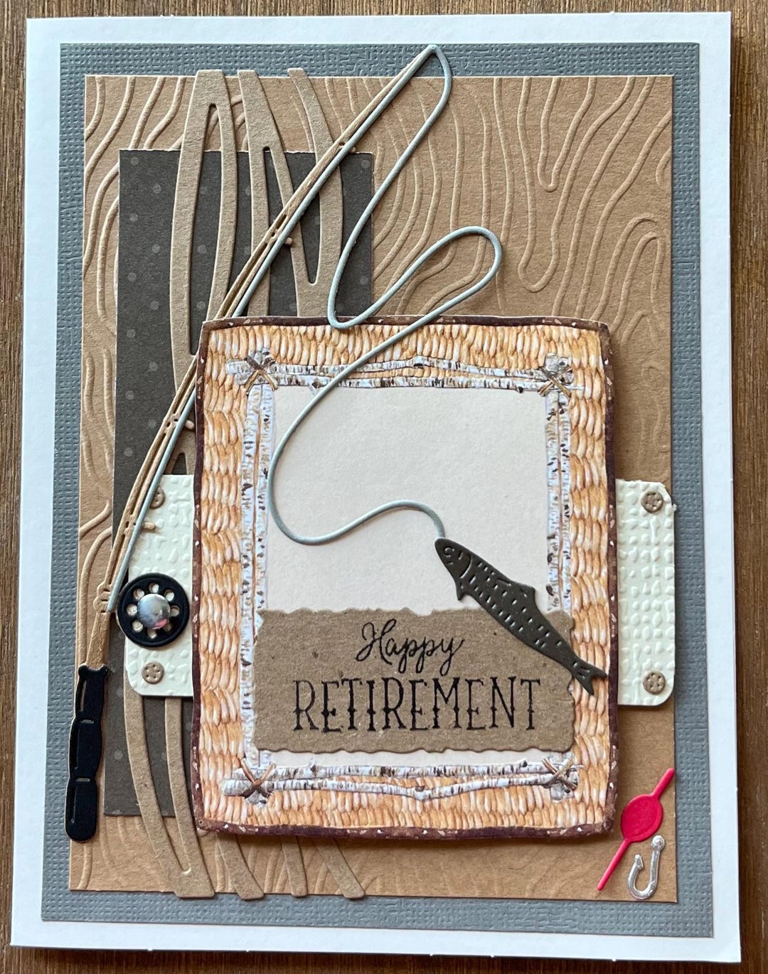 Retirement Card Masculine , Handmade, A6 (5x6.5”)free SHIP - Etsy