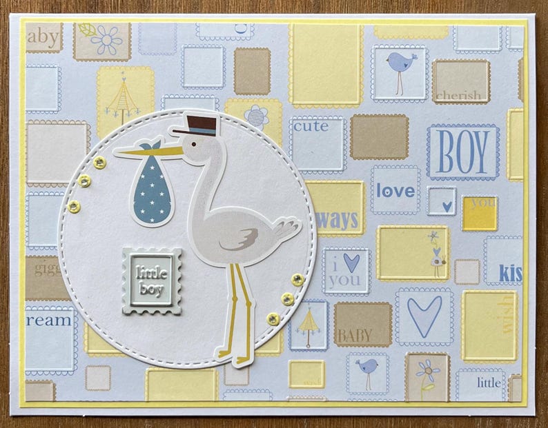 Baby Boy Greeting Card Handmade A6 Size 5x6.5 - Etsy