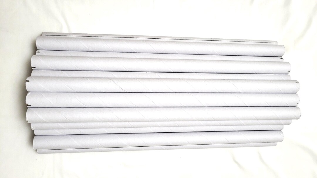 Lot of 100 Sturdy Crafting Thick Cardboard Tubes-empty 18"x1" Tubes ...