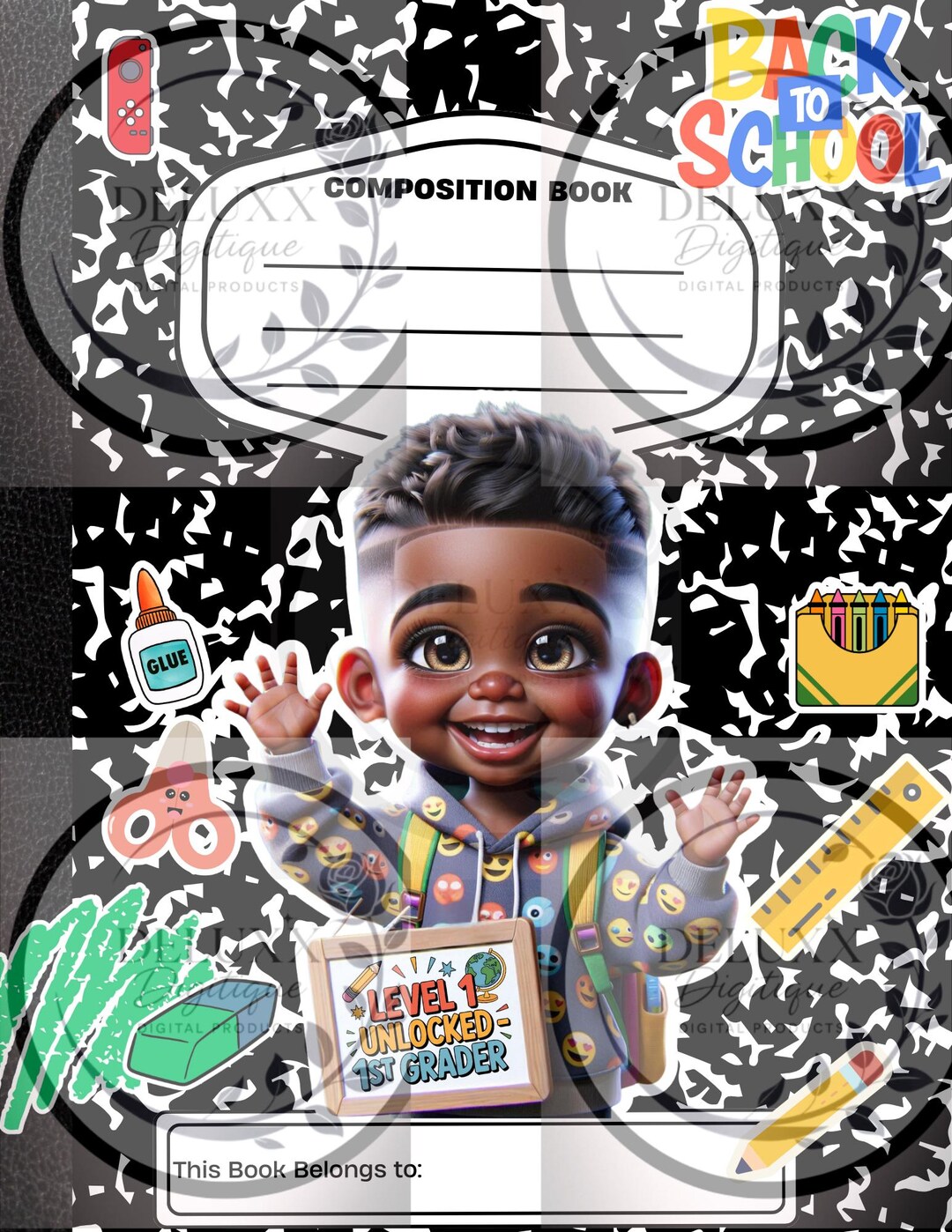 Level Unlocked First Day of School Poster: Printable Composition Cover ...