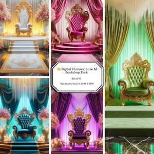 Digital Thrones Luxe AI Backdrop Pack - Etsy