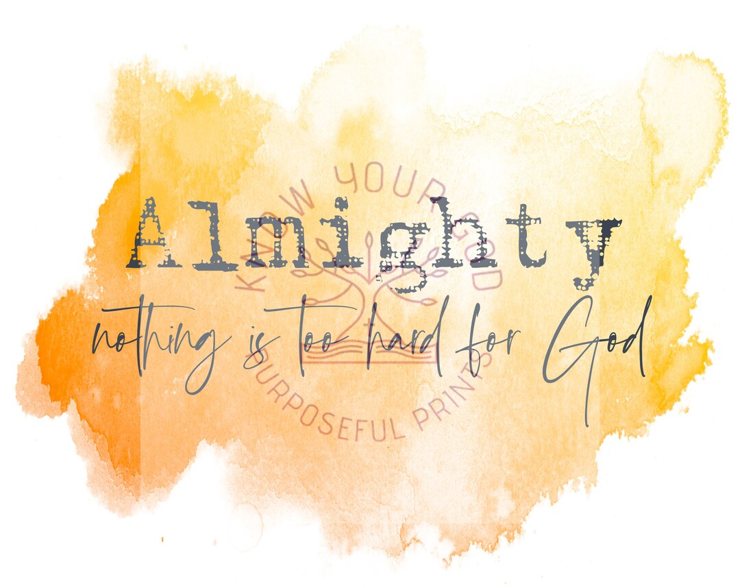 Attributes of God Print: ALMIGHTY - Etsy