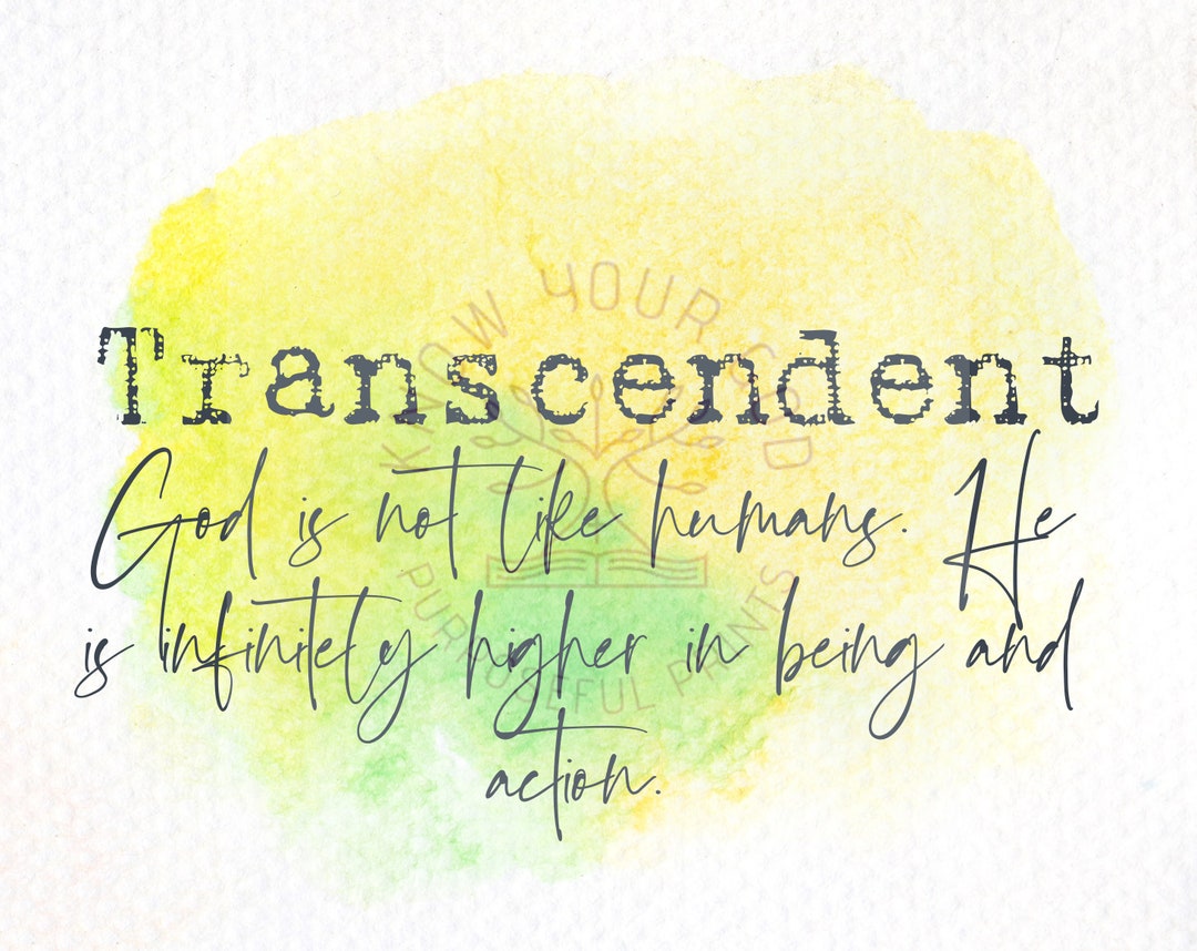 Attributes of God Print: TRANSCENDENT - Etsy