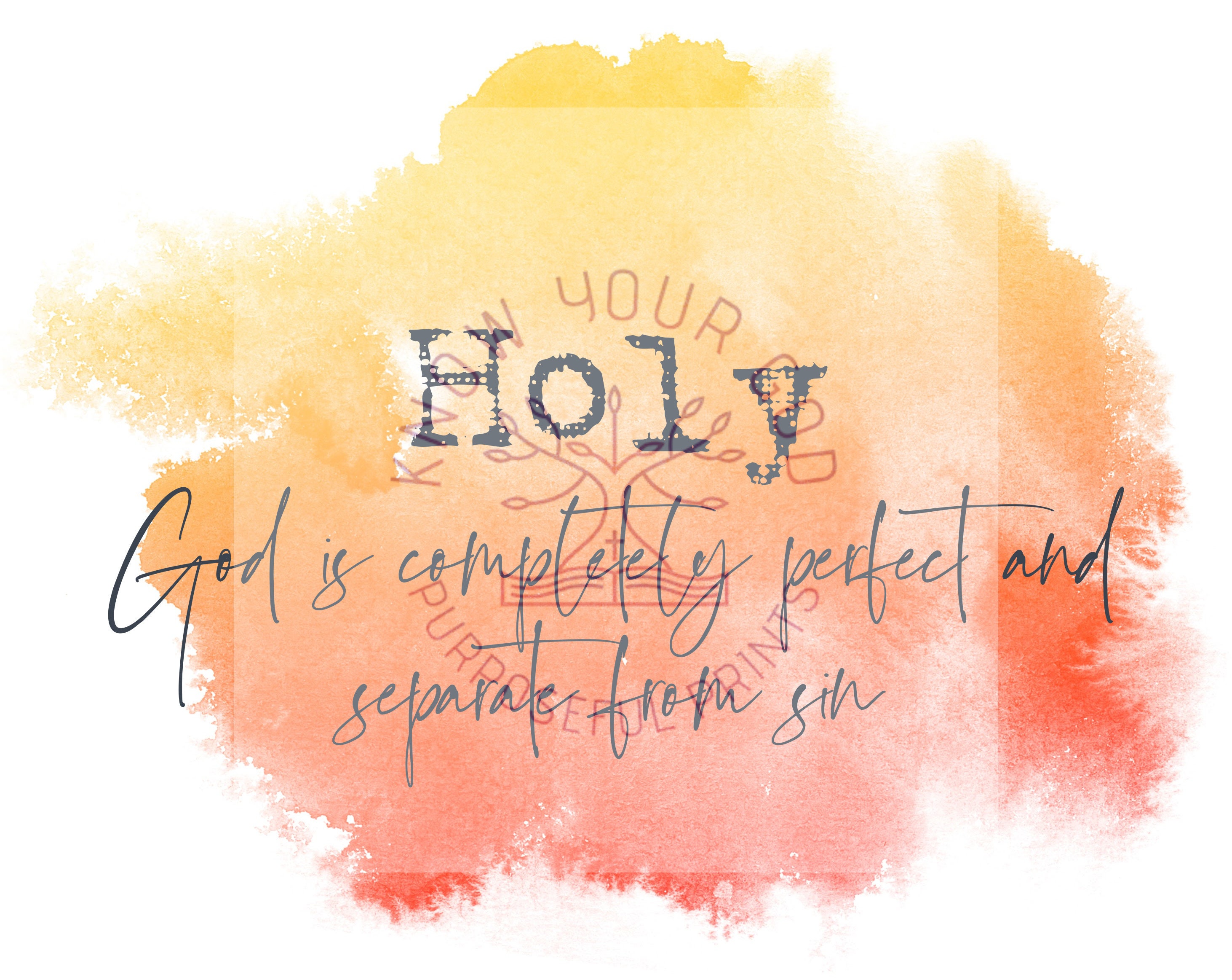 Attributes of God Print: HOLY - Etsy