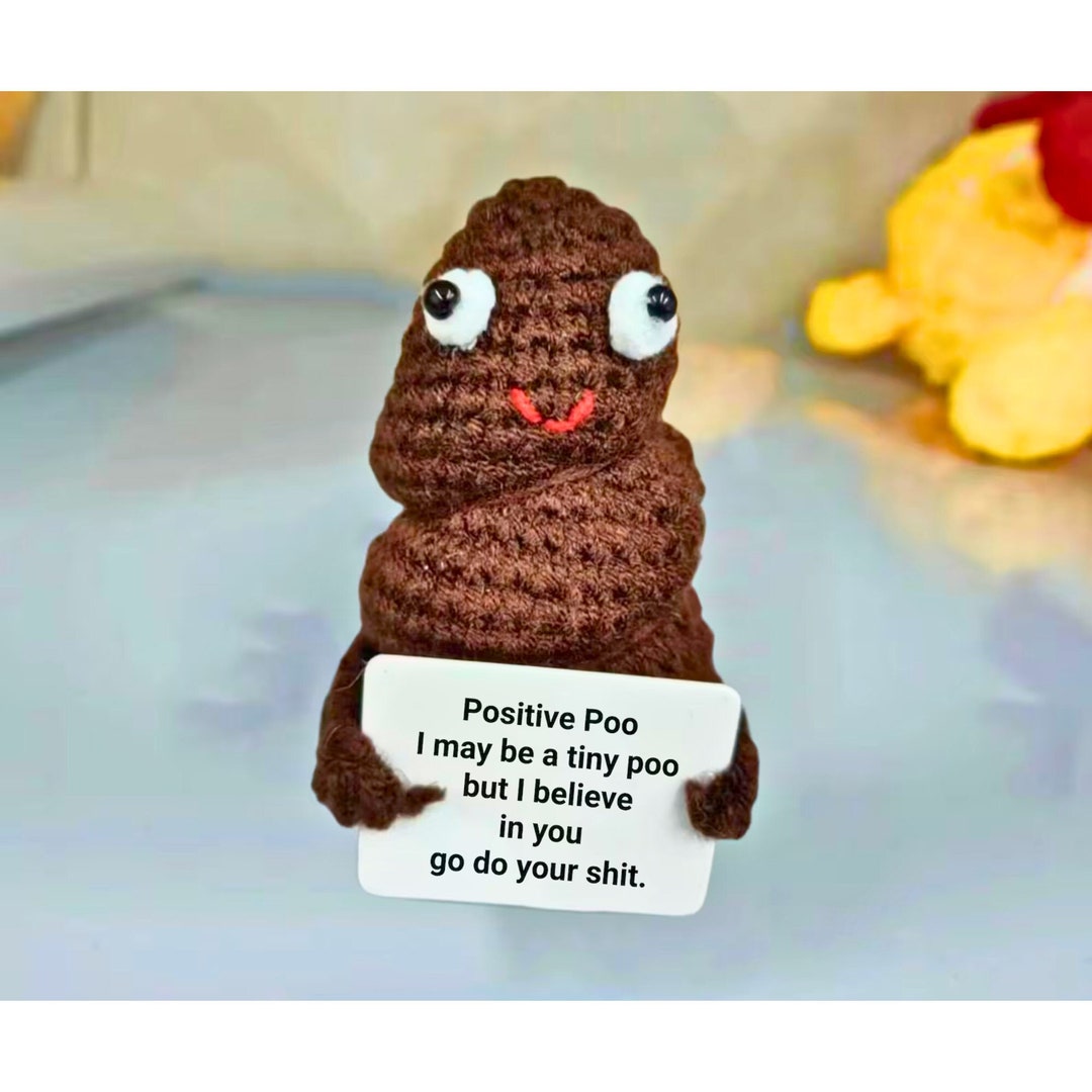 Emotional Support Crochet Poo Crochet Positive Poo Handmade - Etsy Australia