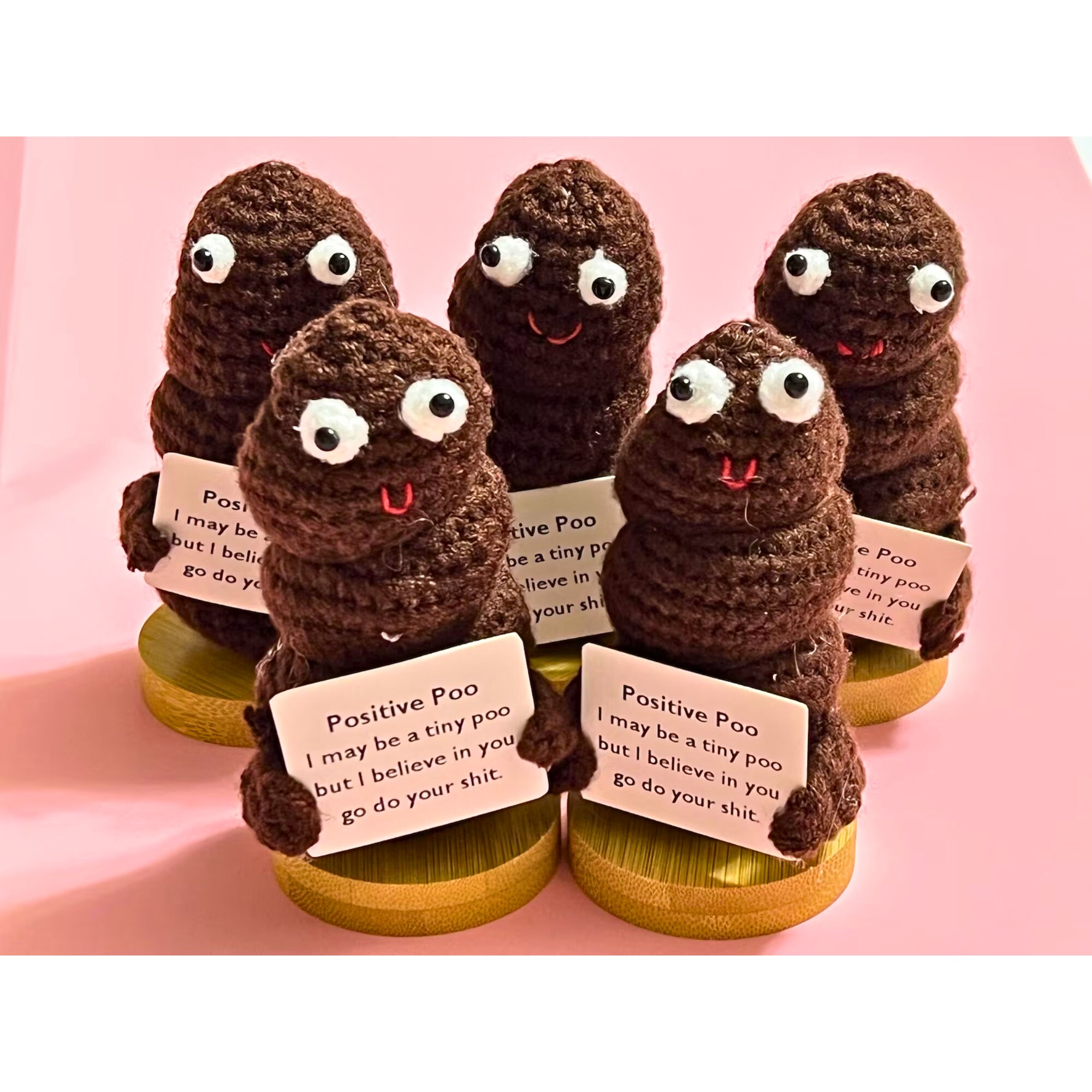 Emotional Support Crochet Poo Crochet Positive Poo Handmade - Etsy