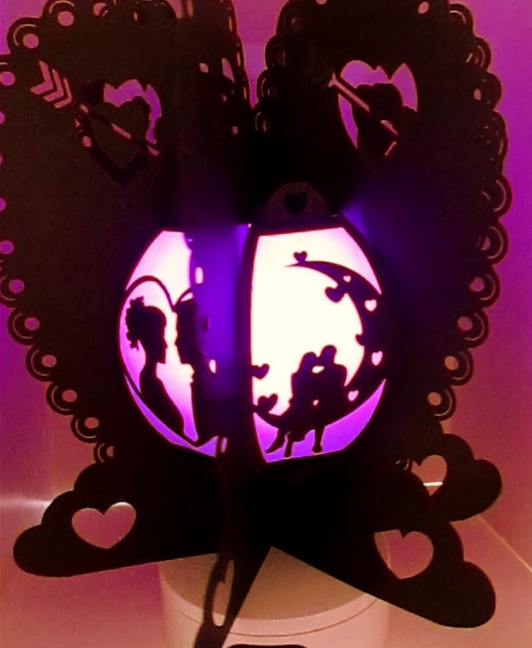 Heart Lantern Couples Valentine Paper Cut Lightbox Cricut SVG File ...
