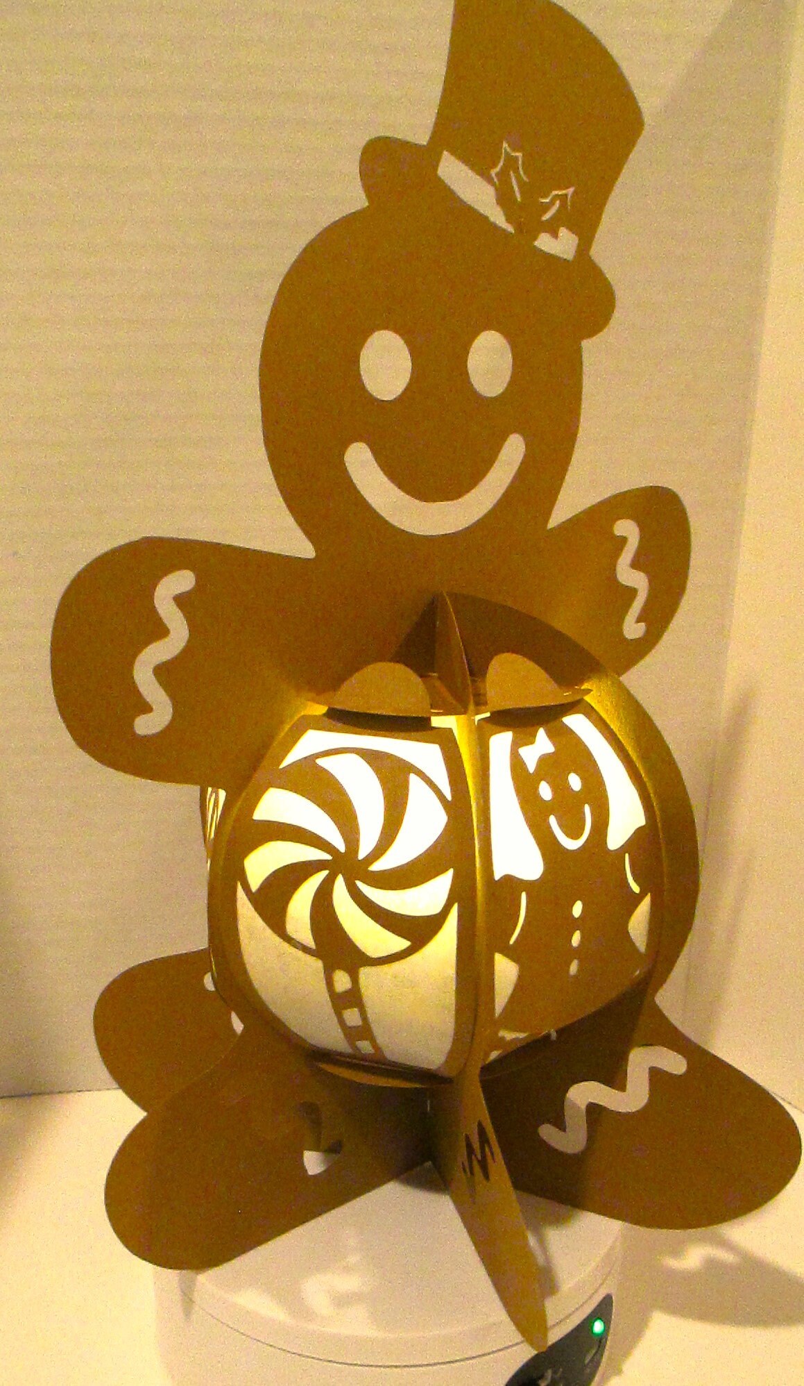 Gingerbread Man Christmas Lantern Paper Cut Lightbox Cricut SVG Cut ...