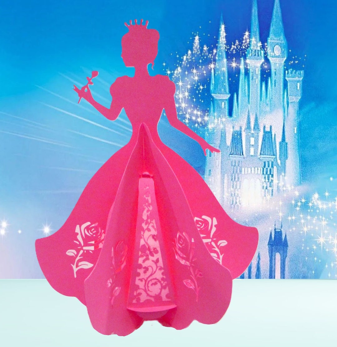 Rose Princess Lantern Nightlight Paper Cut Lightbox Cricut SVG File ...