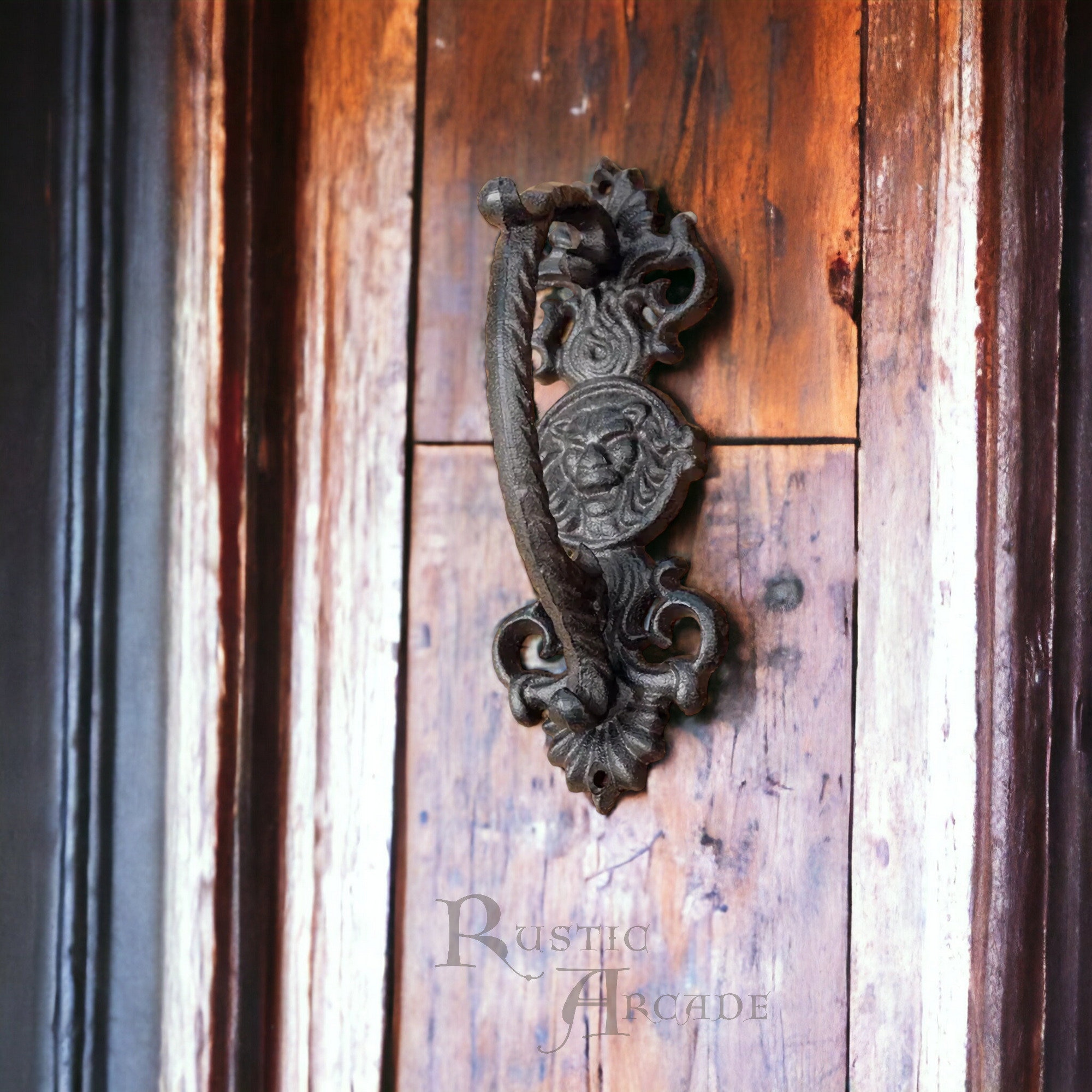Vintage Cast Iron Door Pulls, Rustic Iron Barn Door Handle, Cast Iron ...
