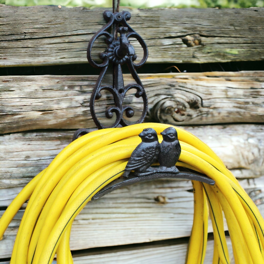 Rustic Wall Mounted Cast Iron Hose Pipe Hanger, Retro Iron Hose Hook ...