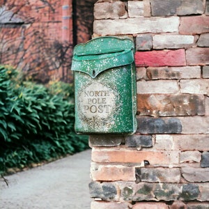 Rustic Iron Post Box, Vintage Metal Post Box, Retro Post Box, Aged ...