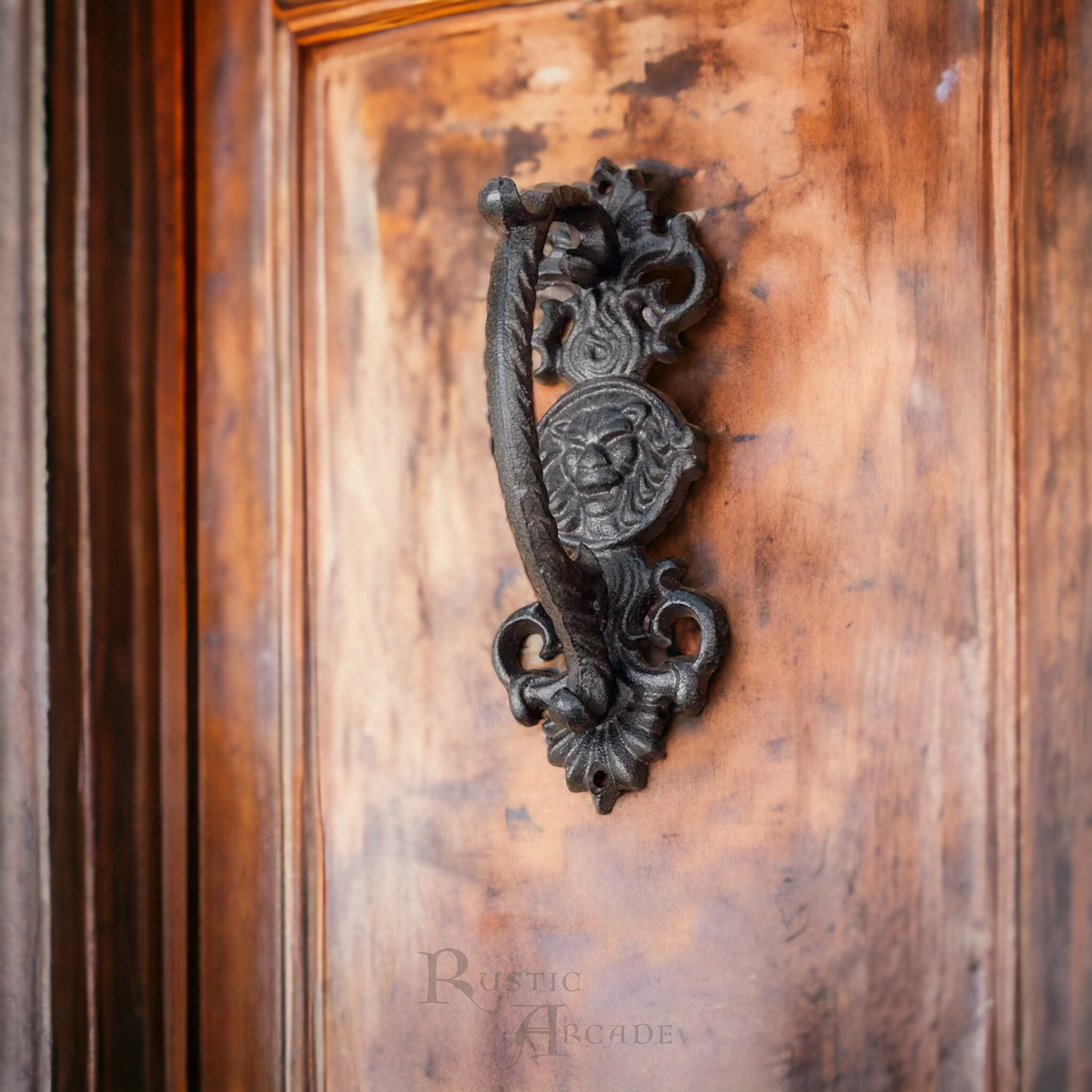Vintage Cast Iron Door Pulls, Rustic Iron Barn Door Handle, Cast Iron ...