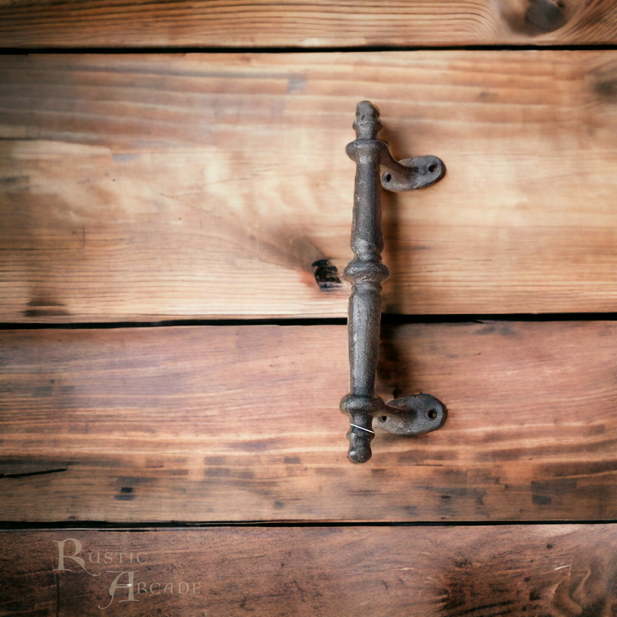 Rustic Cast Iron Door Handles, Vintage Iron Barn Door Pull, Cast Iron ...