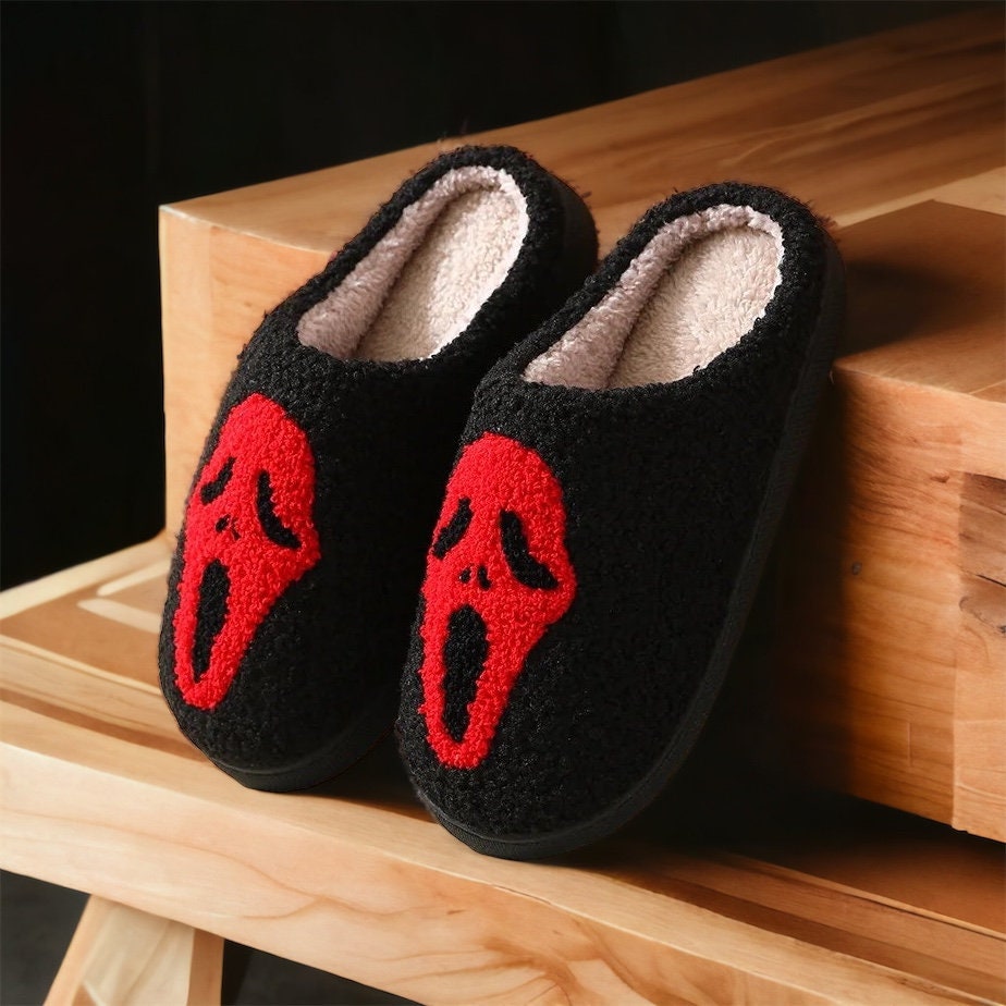 Ghost Slippers丨fluffy Cosy Cute Slippers丨halloween Gifts丨black Slippers ...