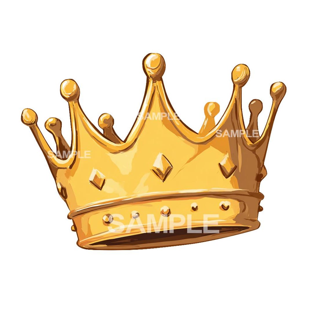 Gold Crown Clipart - Etsy