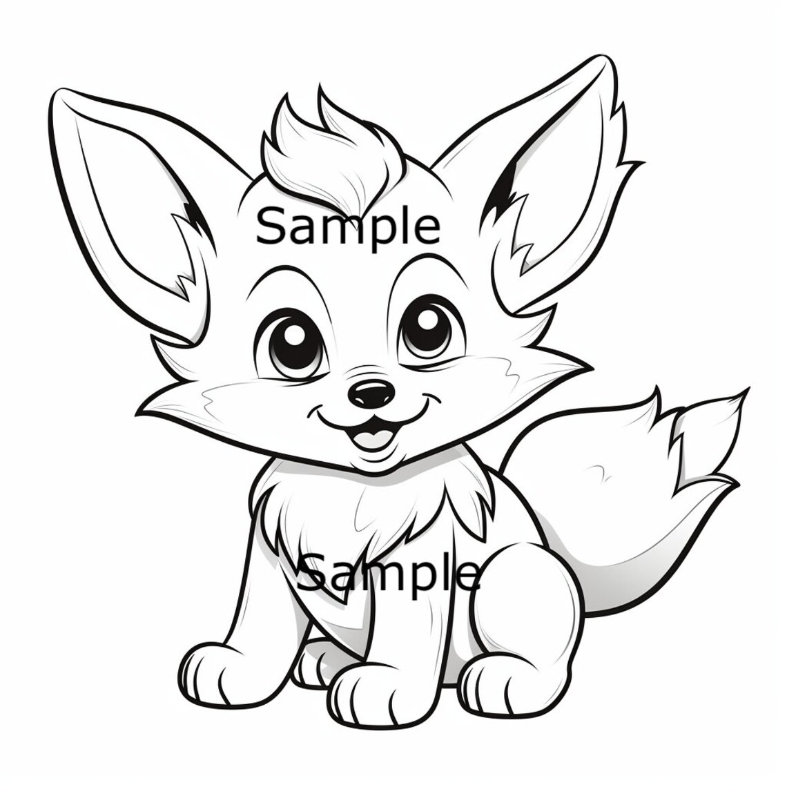 Fox Coloring Pages for Kids - Etsy