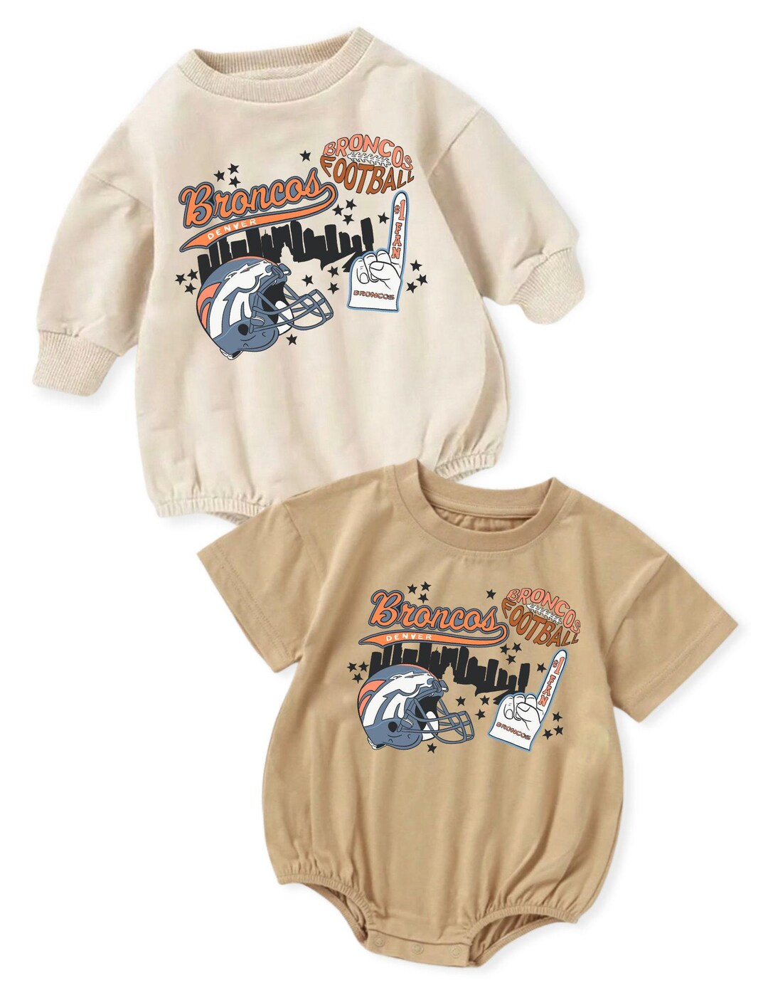 Denver Broncos Football, 1 Fan Foam Finger, Sweatshirt Bubble, Tshirt ...