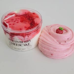 Strawberry Cheesecake DIY Floam Slime - Buttery Floam Slime Set With ...