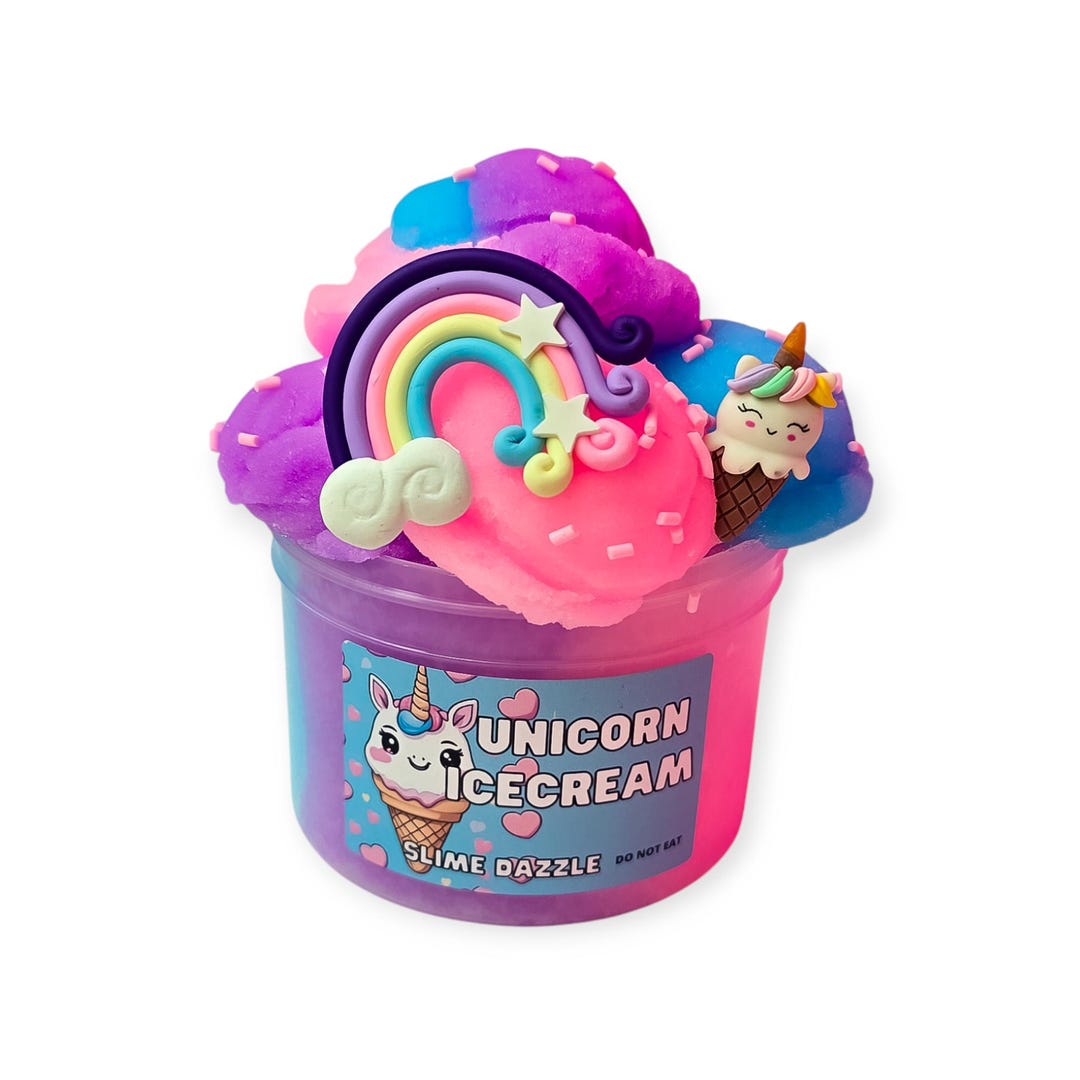 Unicorn Icee Slime – Pink, Blue, Purple Icee Slime With Fruity Jelly ...