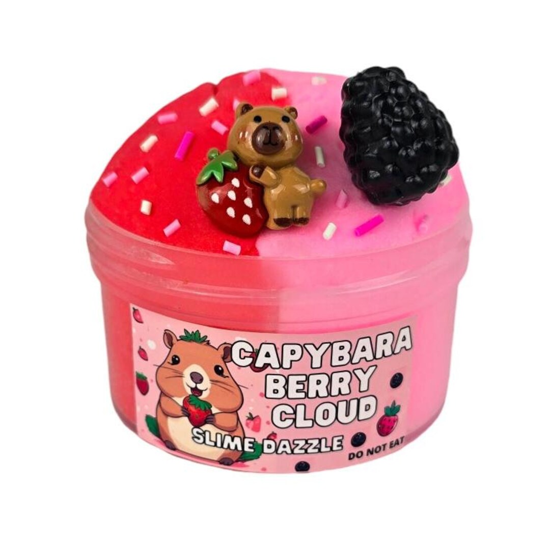 Capybara Berry Cloud Slime Soft Fluffy Berry Scented Slime - Etsy