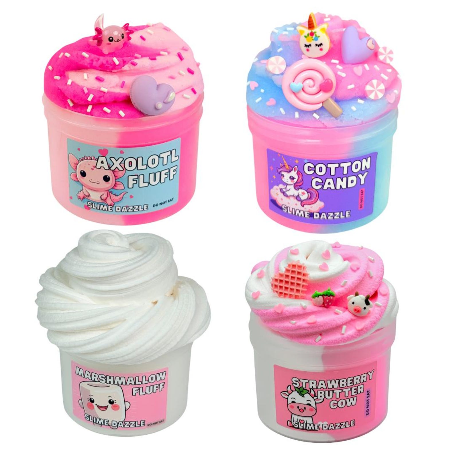 Beginner Slime Bundle 4-pack of Soft, Holdable Slimes 8 Oz Each - Etsy