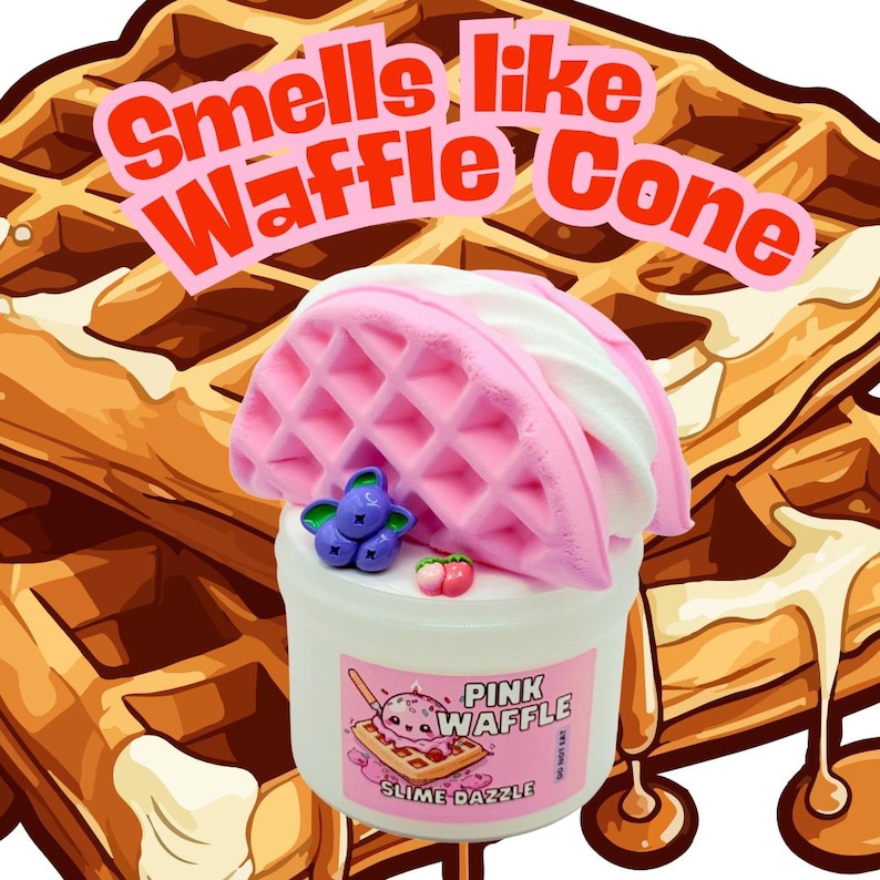 Pink Waffle Butter Slime Kit: Vanilla Scented DIY Slime With Berry ...