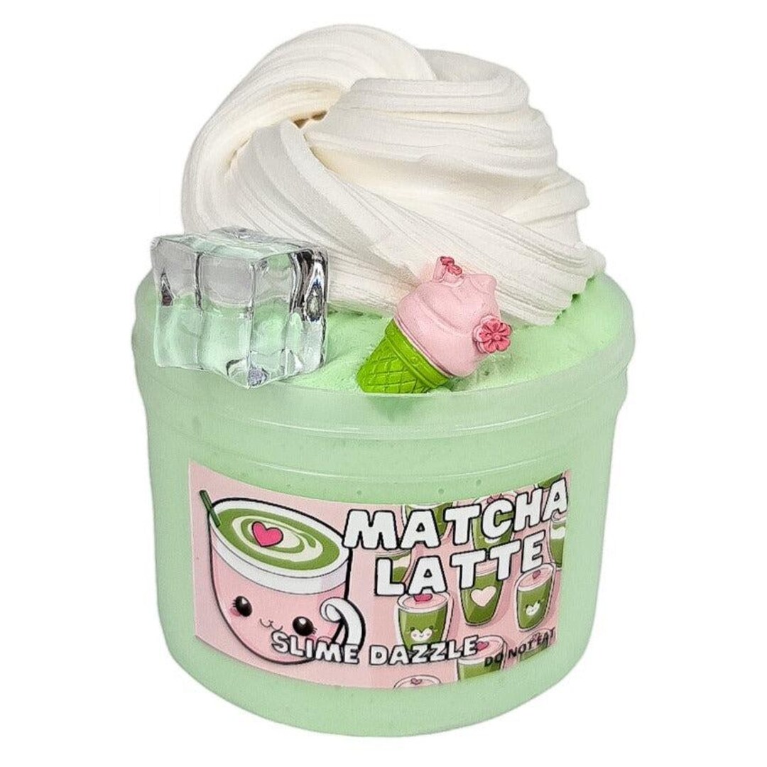 Matcha Latte DIY Butter Slime Green Tea Matcha Scented Slime With Clay ...