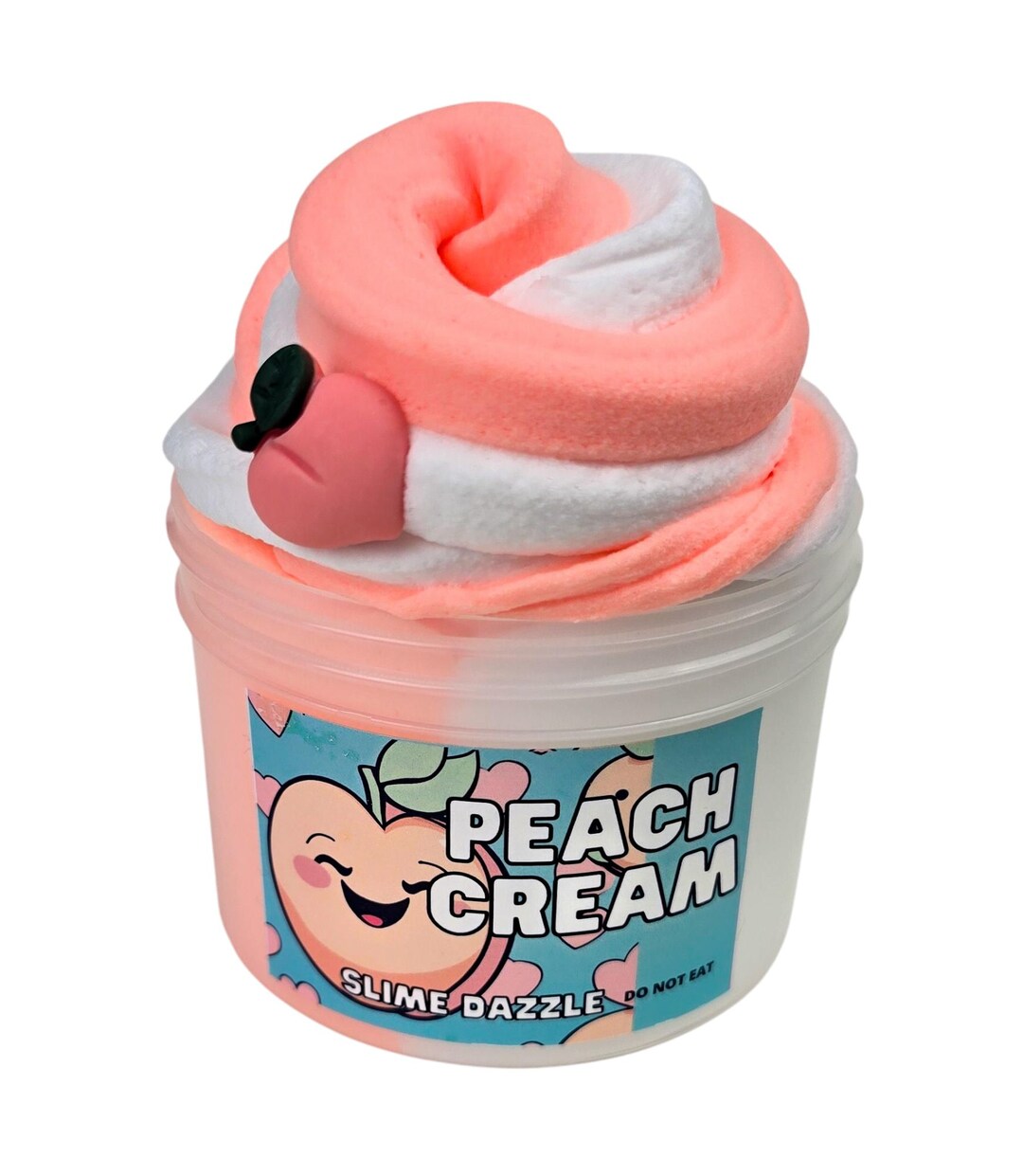 Peachy Cream Snow Butter Slime – Peaches and Cream Scented Slime With ...