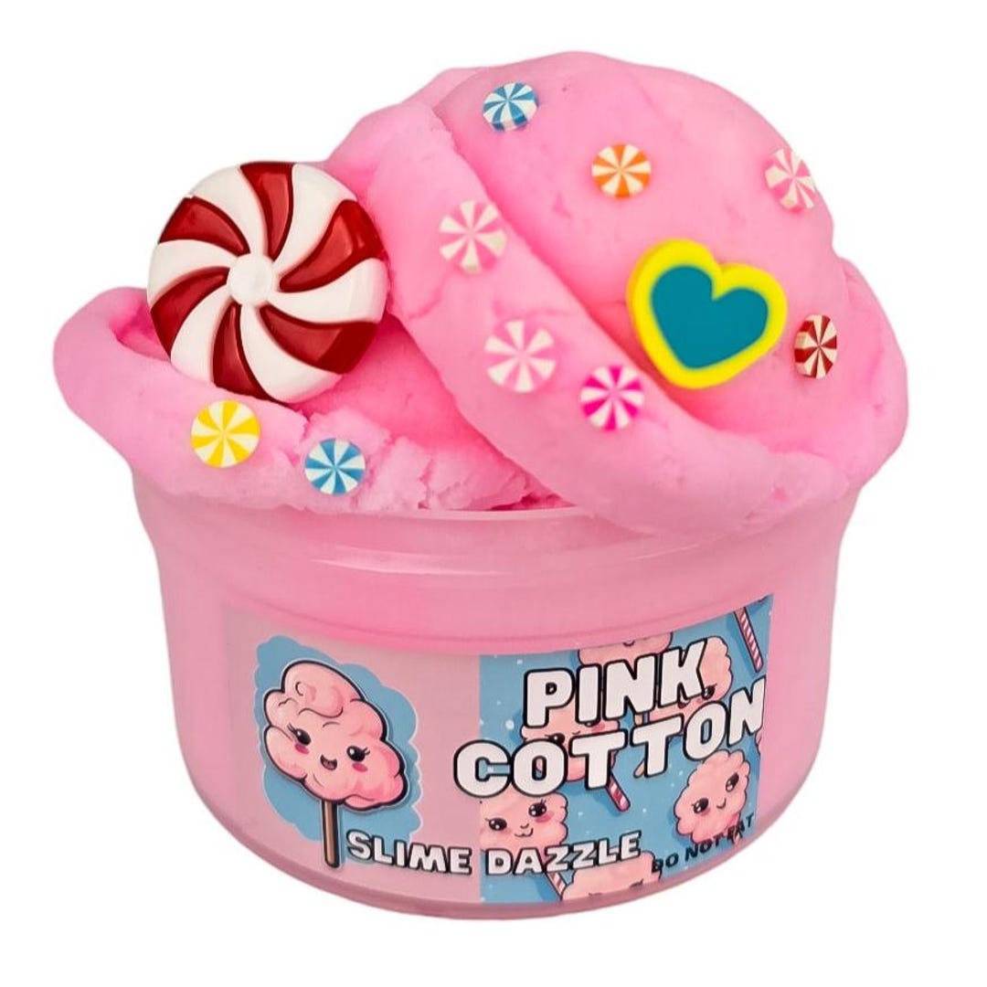 Pink Cotton Candy Cloud Slime – Cotton Candy Scented Drizzly Non-sticky ...
