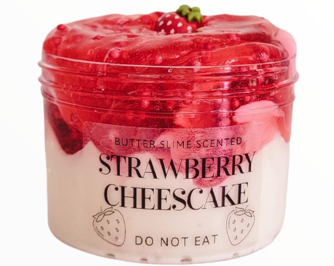 Strawberry Cheesecake DIY Floam Slime - Buttery Floam Slime Set With ...
