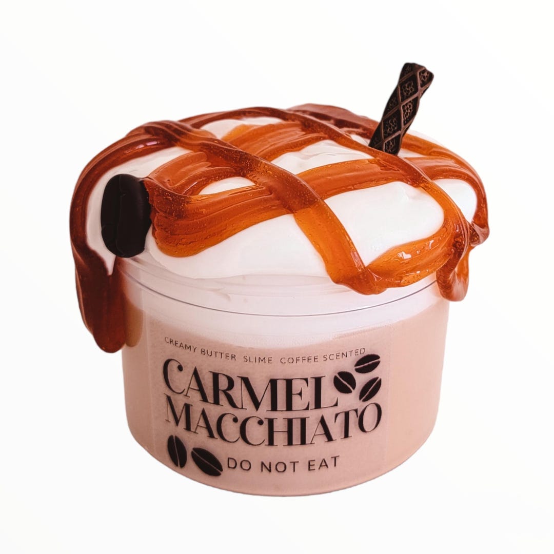 Caramel Macchiato DIY Slime Thick & Glossy Coffee Slime Set With ...