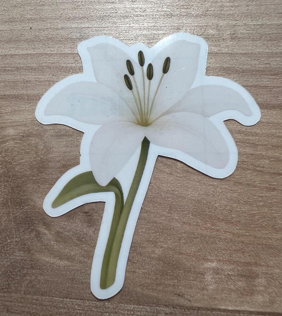 White Tiger Lily Flower Sticker: Waterproof Laptop Decal - Etsy